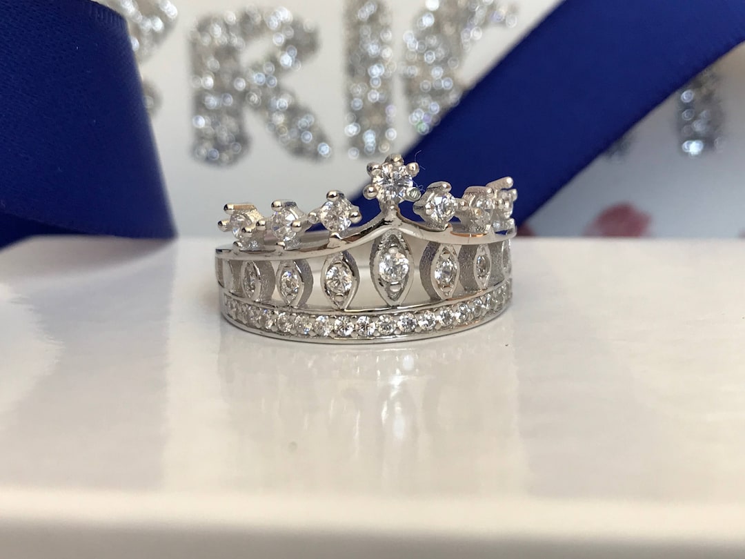Silver Queen Crown Ring,crown Ring,silver Crown Ring,queen Crown Ring ...