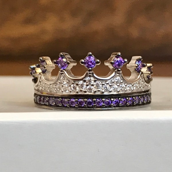 Silver Crown Ring - Etsy
