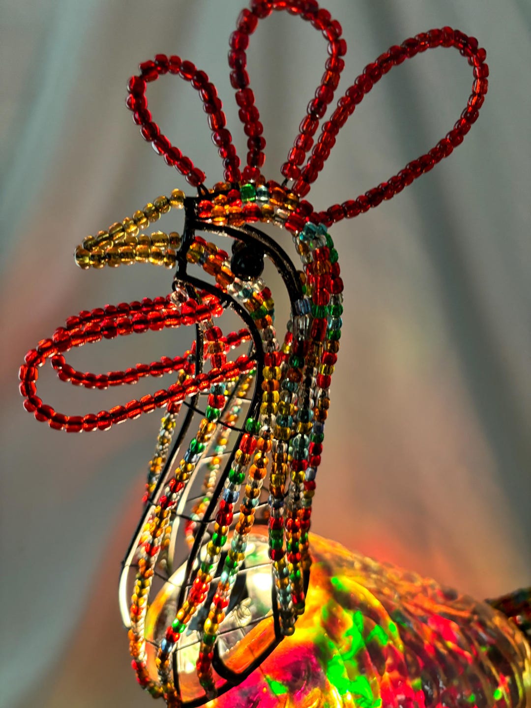 Stained Glass Rooster Lamp 14”x10”x5” Farmhouse Vintage Country NEW ...