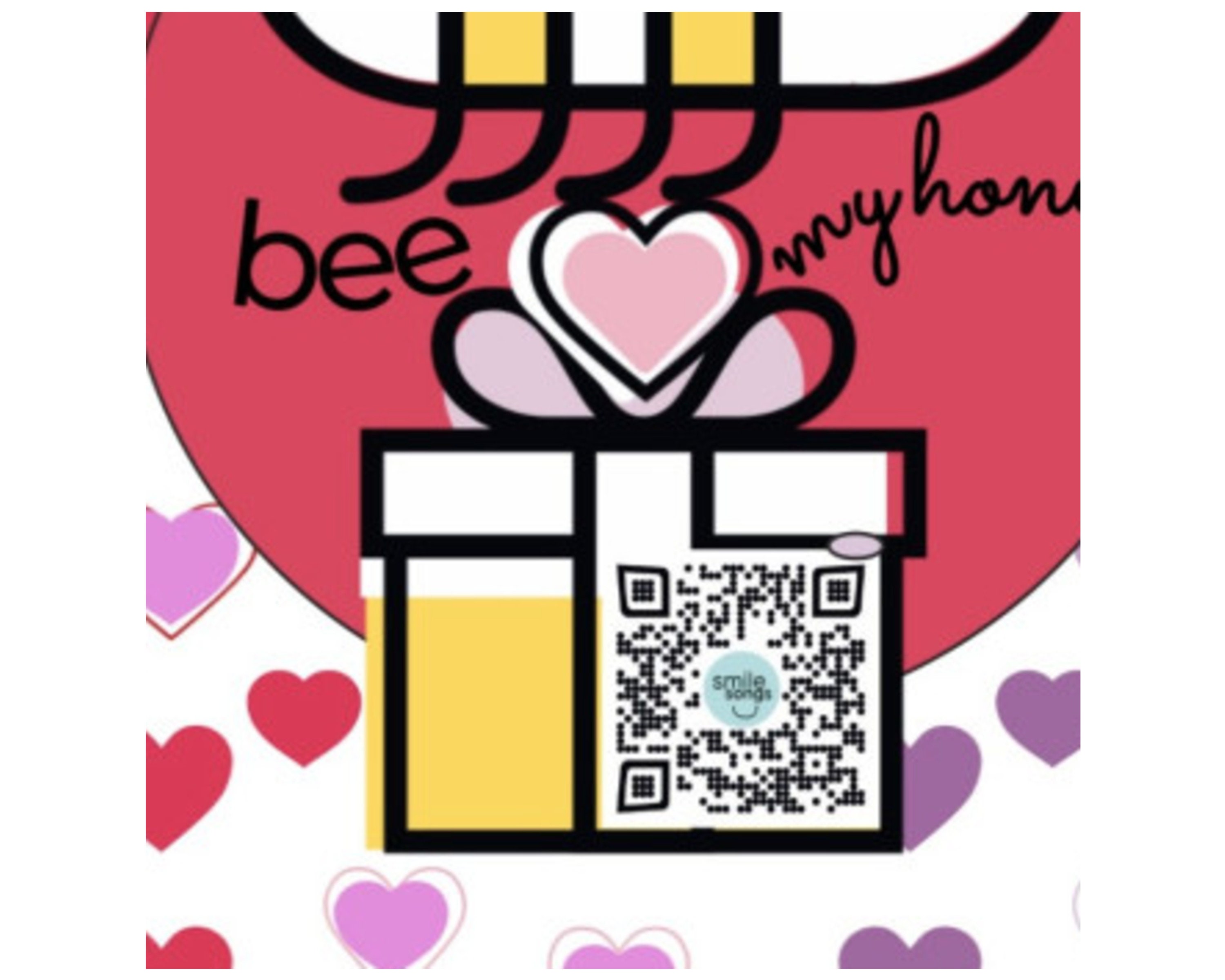Bee My Honey Valentines Day QR Code Card - Singing Valentine - QR Code ...