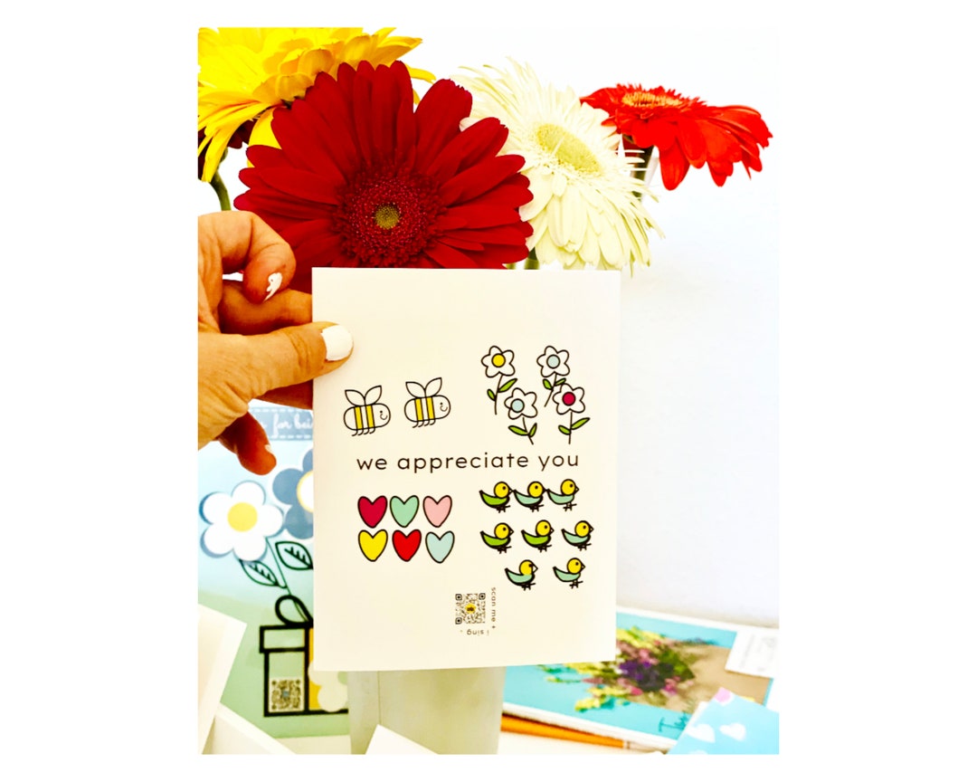 2 4 6 8 We Appreciate You Singing Appreciation Card - Teacher ...