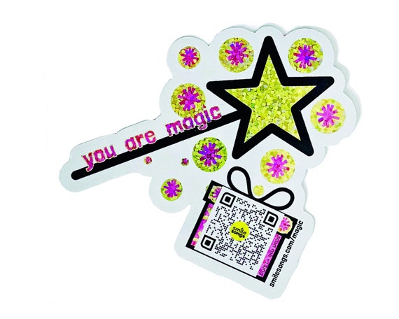 You Are Magic QR Code Vinyl Die Cut Sticker Glitter Sticker | Etsy