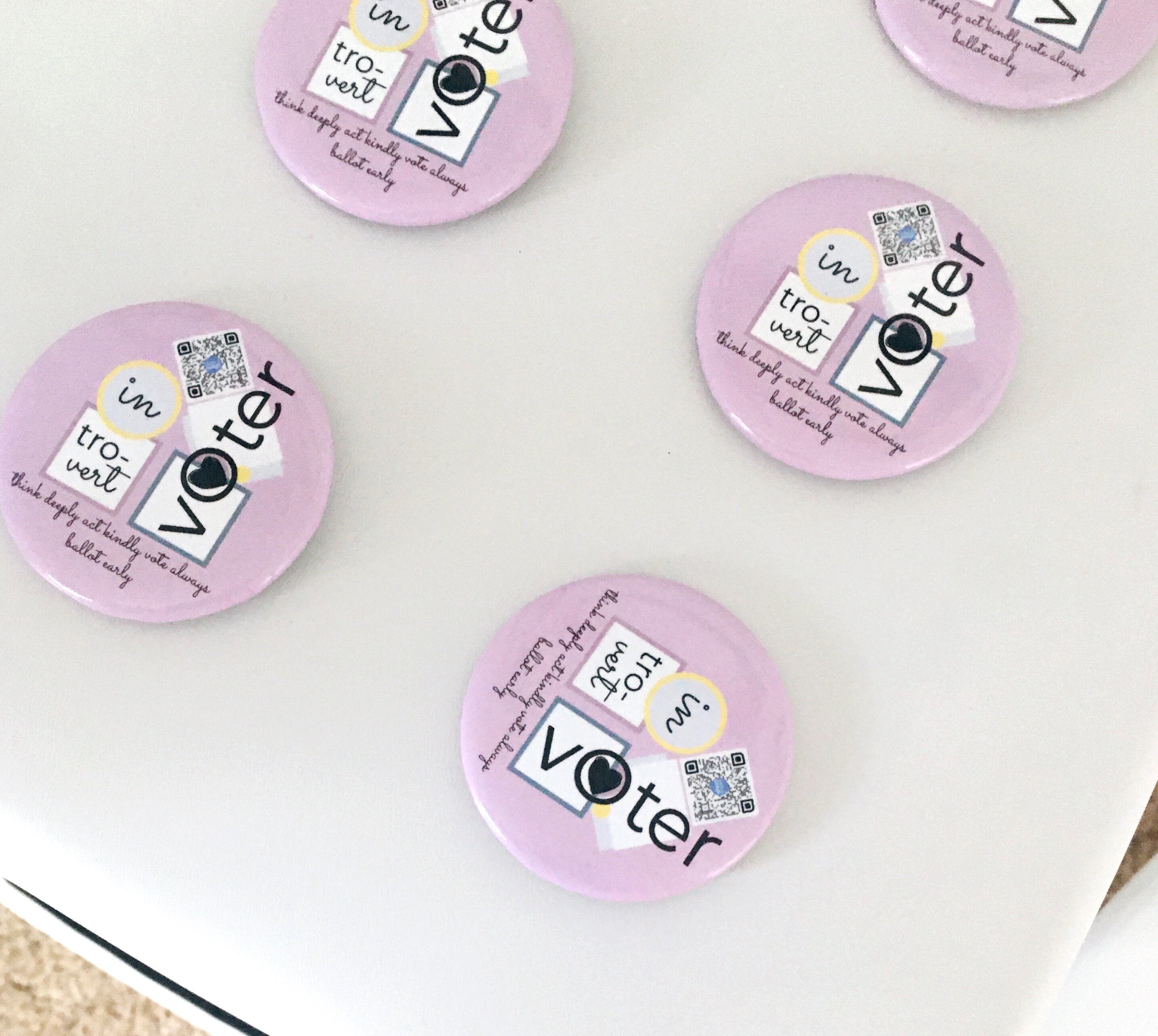 Introvert Voter Buttons Voter Gift Voting Gift Rock the Vote Vote ...