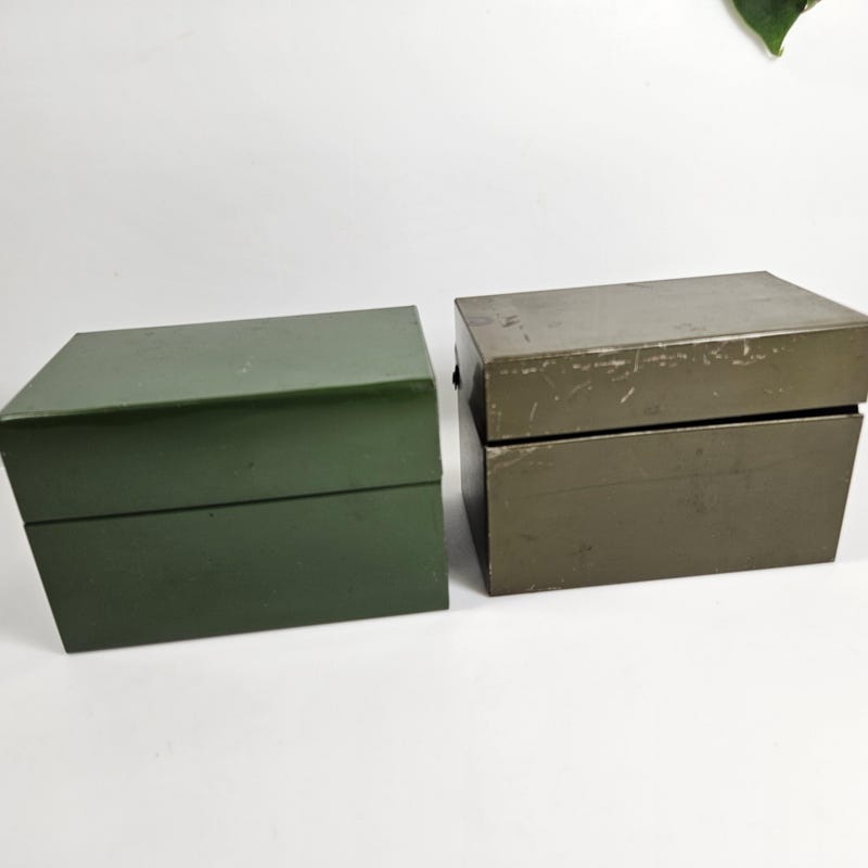 Metal Recipe Box - Etsy