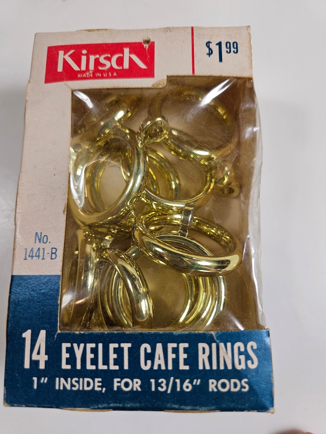 Vtg New Unused Cafe Curtain Rod Rings, 1 Inch Inside Diameter // Kirsch ...