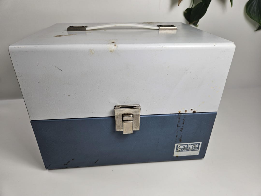Vtg Metal Storage Box for 7-inch Diameter Film Reels // Holds 12 Reels ...