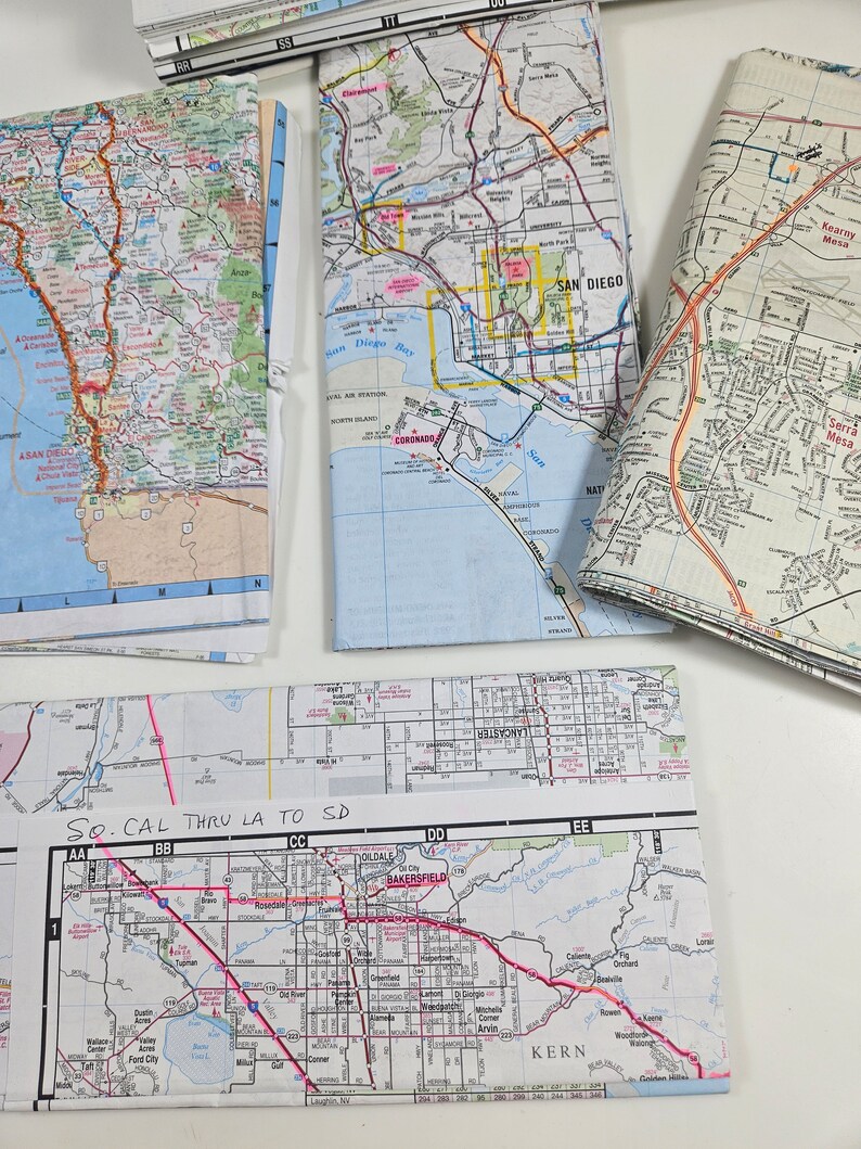 Random Lot of Paper Maps, Full Size Fold-outs, Choose Quantity // From ...