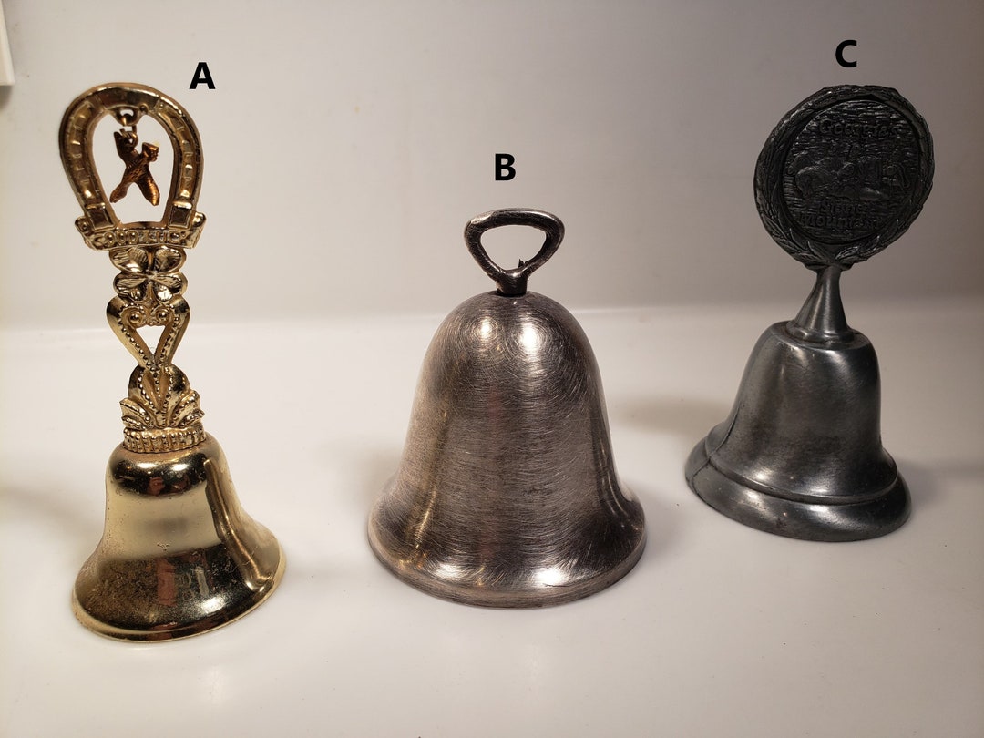 Vintage Metal Bell 3 Choices // 3 to 3.75 Inches Tall Gold - Etsy