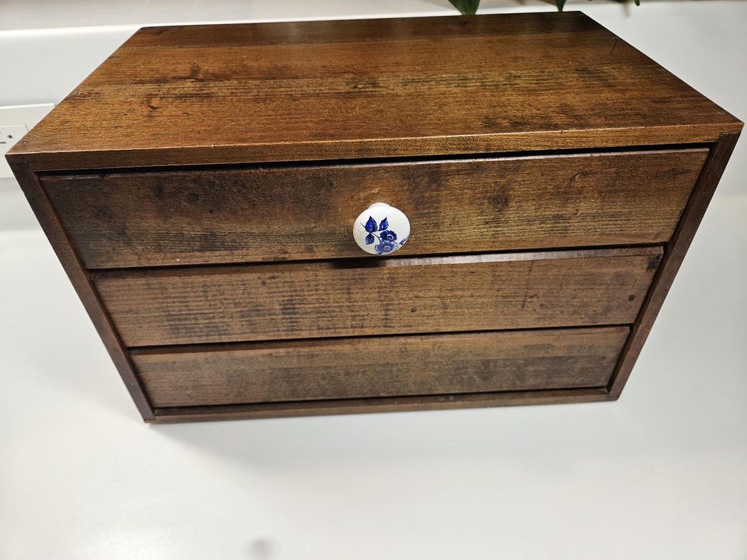 Vtg Wood Bread Box, Ceramic Knob// 16.8 X 10.5 X 10.6 Inches - Etsy