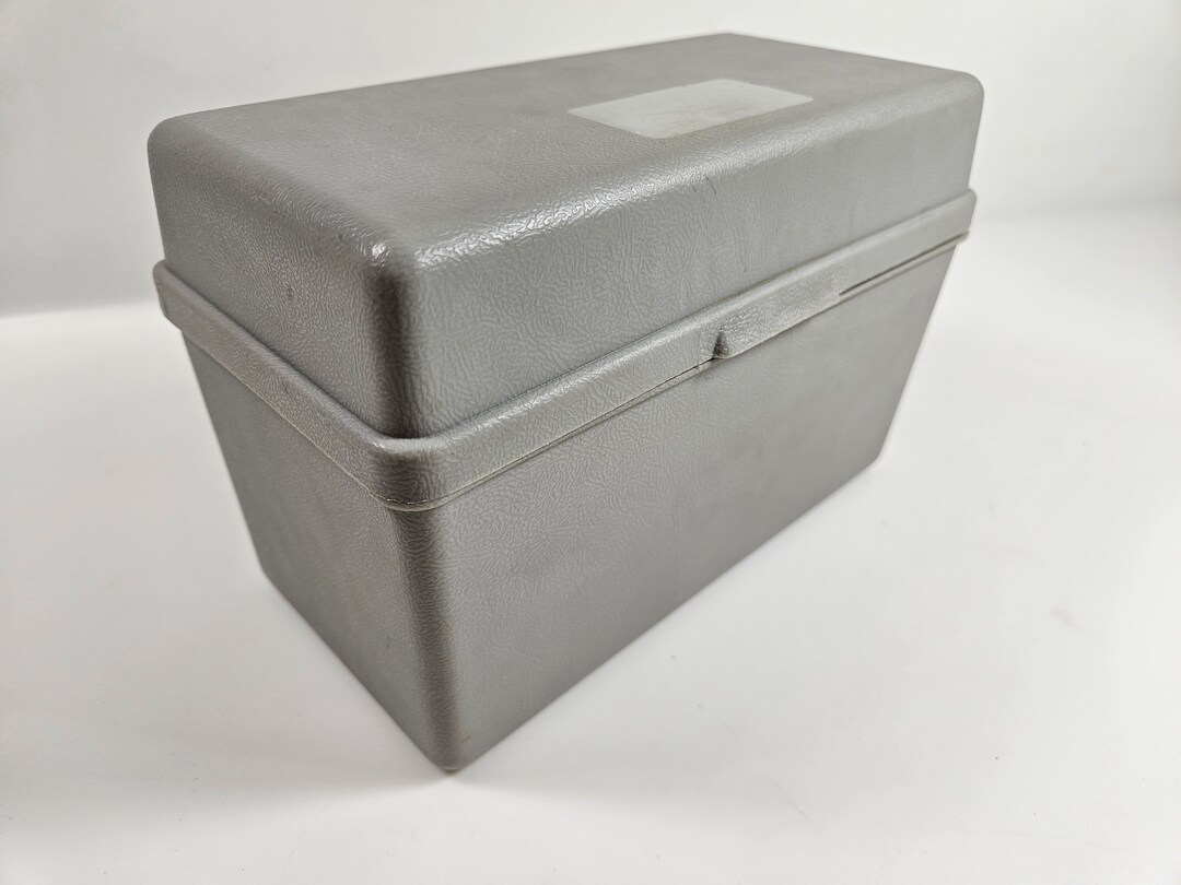 Plastic Card Box for 5 X 8 Inch Cards, Gray // Vtg 1966 Sterling ...