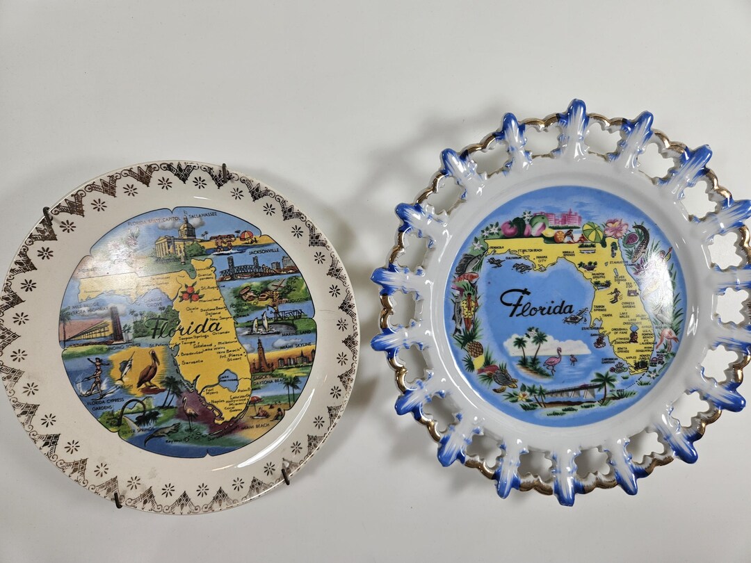 Choose Your Vintage Florida Collectible Decorative Plate - Etsy