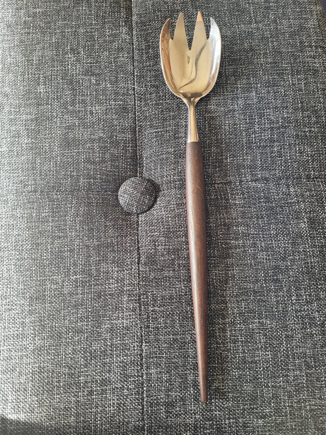 Vtg Norwegian Long Handle Spork, Wood Handle and Stainless Steel // 9 ...