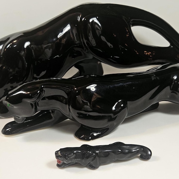 Panther Ceramic Figurine - Etsy