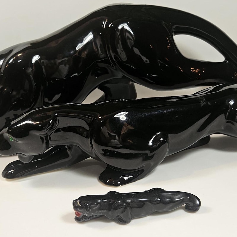 Panther Ceramic Figurine - Etsy