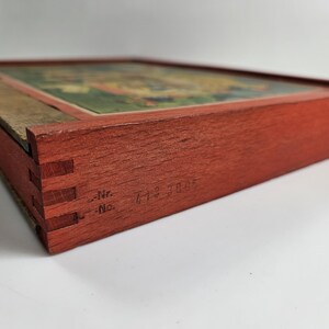 Antique or Vtg German Wood Blocks Set in Box With Gnomes // Box is 12 X ...