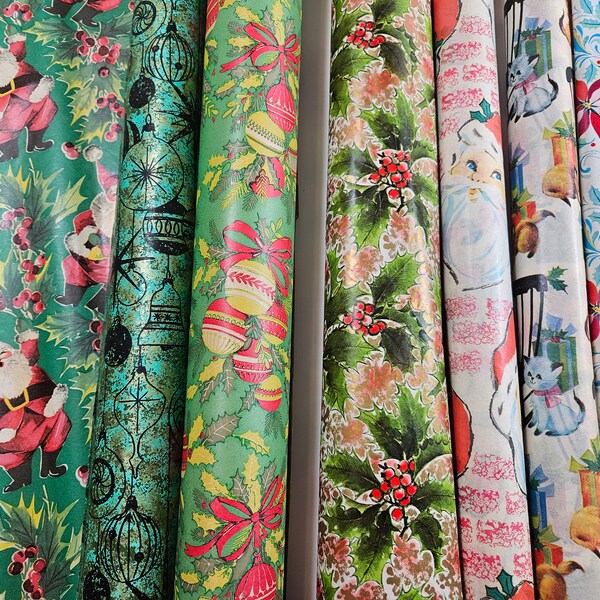 Vintage Wrapping Paper Christmas - Etsy