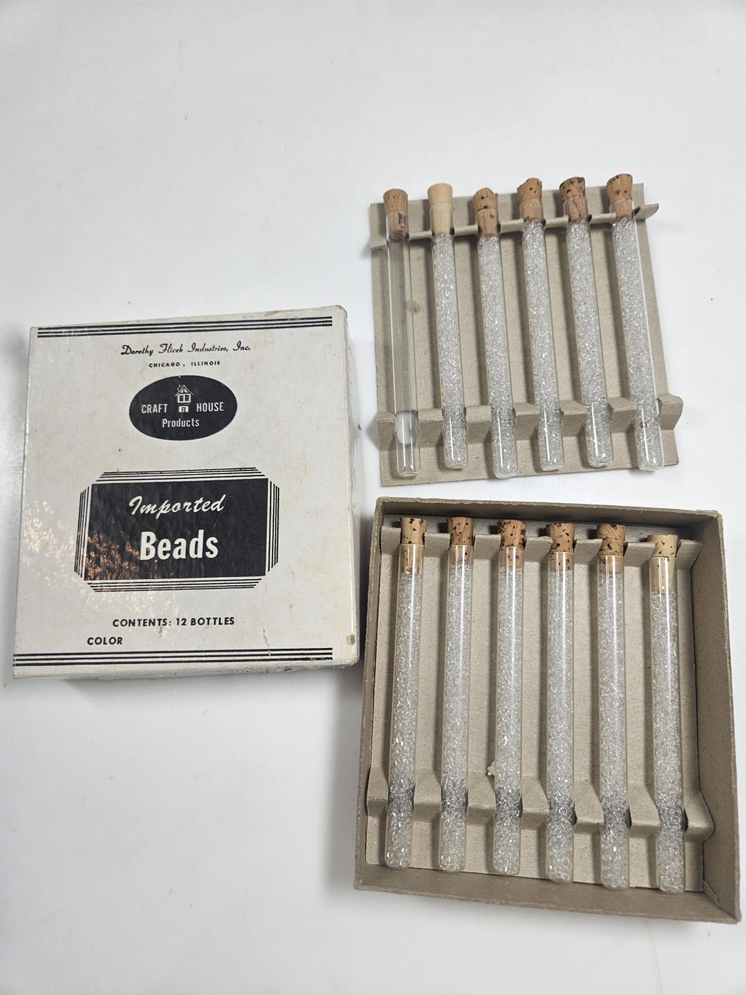 11 Glass Vials of Vintage Glass Seed Beads in Original Box - Etsy