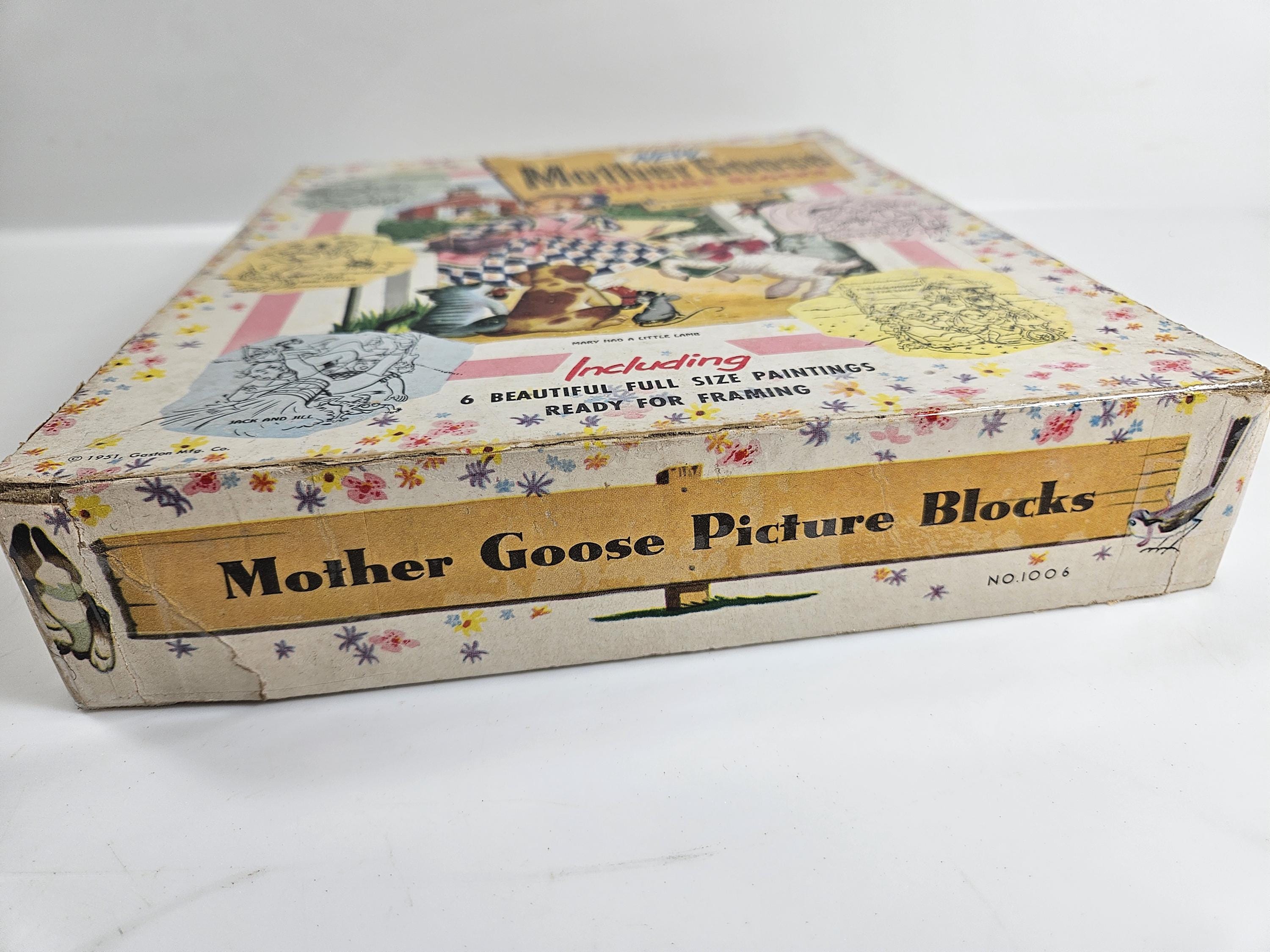 1951 Mother Goose Wood Picture Blocks Puzzle Set in Box // 6 Puzzles - Etsy