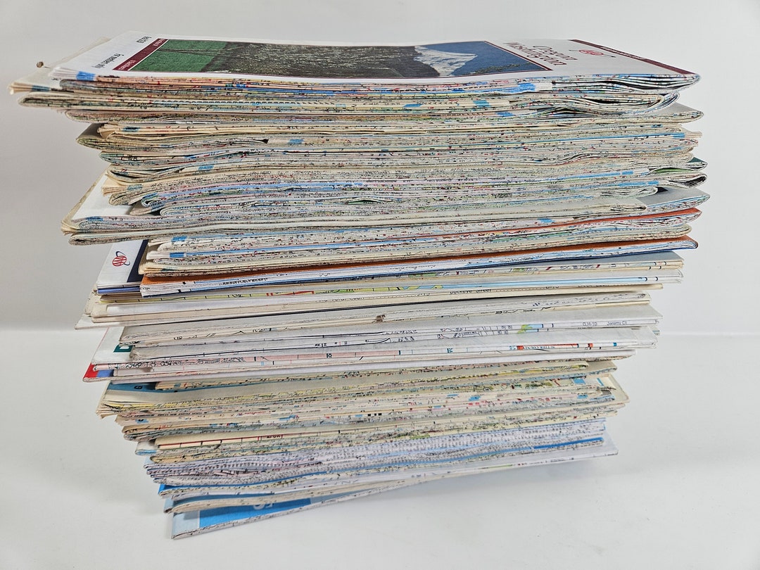 60 Vtg Paper Maps, Full Size Fold-outs // From Various Decades - Etsy