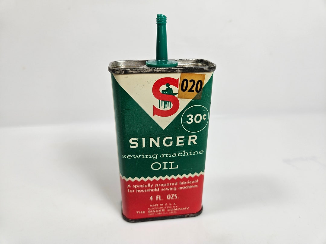 Vtg Singer Sewing Machine Oil Tin, 4 X 2 X 1 Inches // Made in USA ...