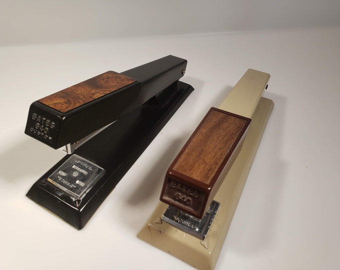 Vintage Stapler, 2 Choices // Bates 640 Model, Black or Beige - Etsy