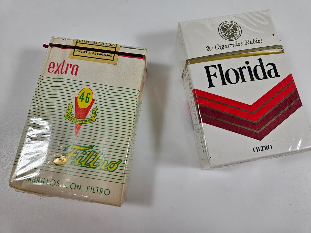 2 Piece Vtg Empty Cigarette Packs From Spain, Spanish // for Decor or ...