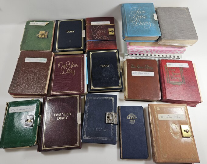 One Man's Lifelong Diary Collection: 1943-2004 - Etsy