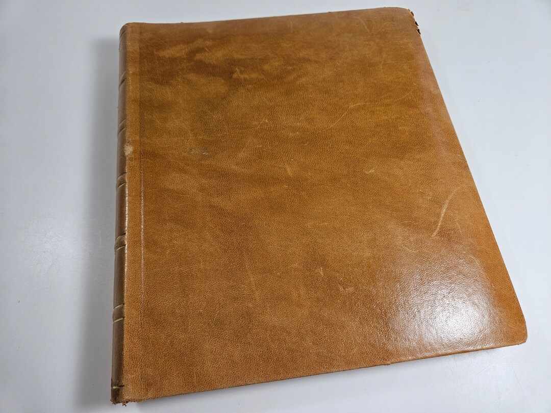 Unused Leather Album Scrapbook Art Book, Cardstock Paper Pages // Album ...