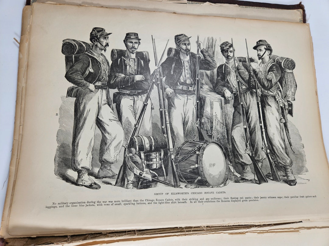 1896 Giant Book: Famous Leaders and Battle Scenes of the Civil War ...