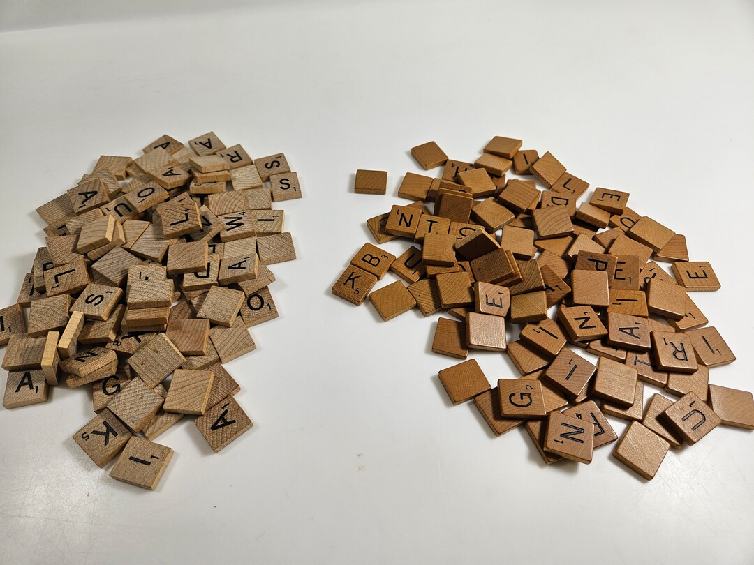 Lot of Vtg Wood Scrabble Letter Tiles, Choose Your Pile // Light or ...