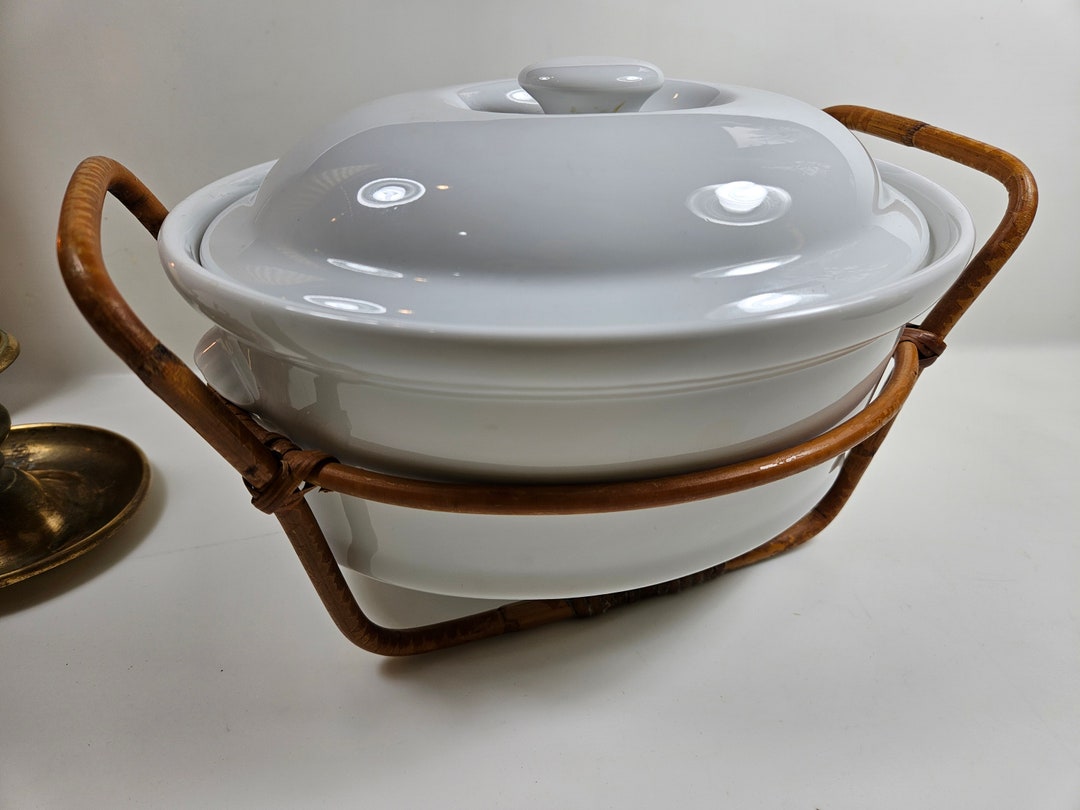 Vtg Dansk Casserole Dish and Bamboo Trivet, Rare // Made in Portugal - Etsy