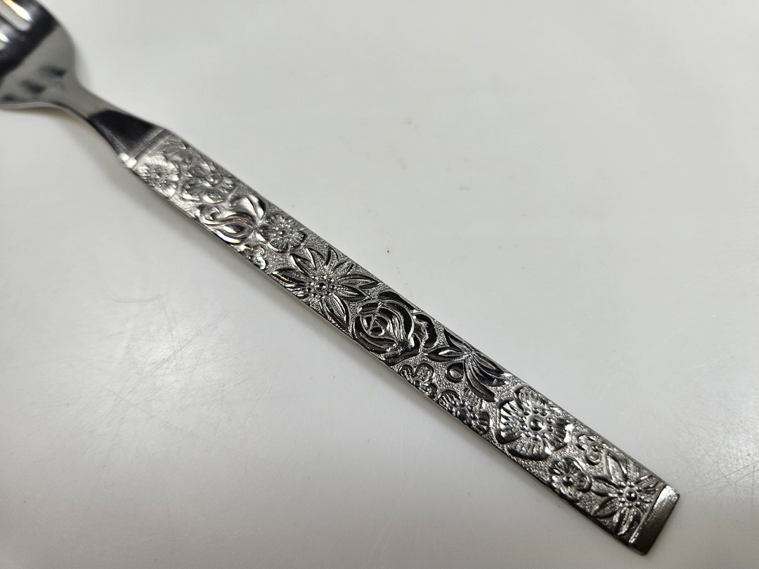 Vtg 'florentine' Floral MCM Stainless Silverware Individual Pieces ...