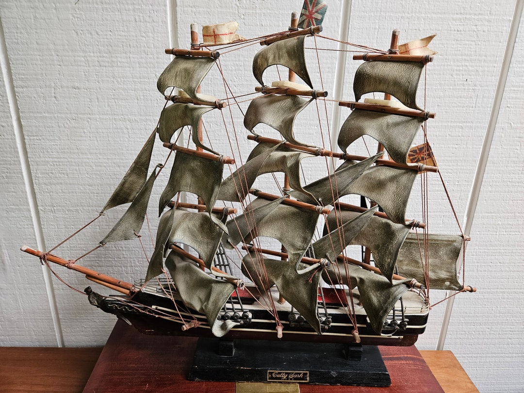 Vtg Model Ship, Cutty Sark 1869 // 18 X 15 Inches // British Clipper ...