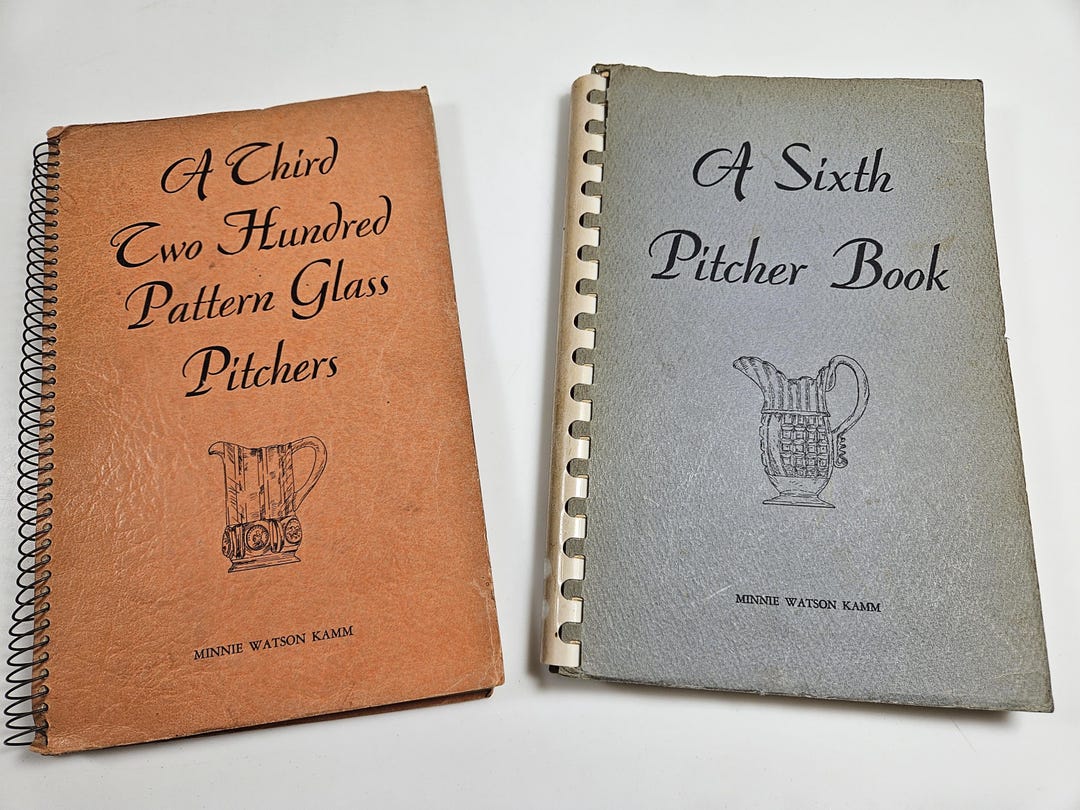 Two Books on Antique Glass Pitcher Identification by Minnie Watson Kamm ...