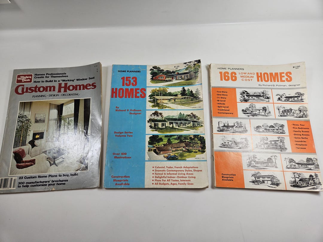 Vtg MCM Ranch Home Architectural Design Plans Book, for Choice - Etsy