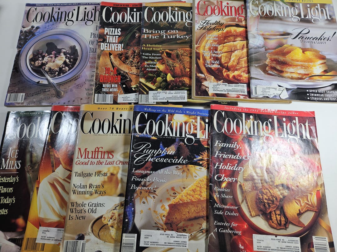 10 Vtg Cooking Light Magazines, 1991-1992 - Etsy