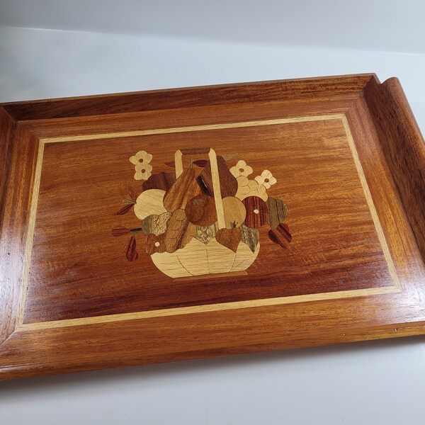 Inlaid Wood Tray - Etsy