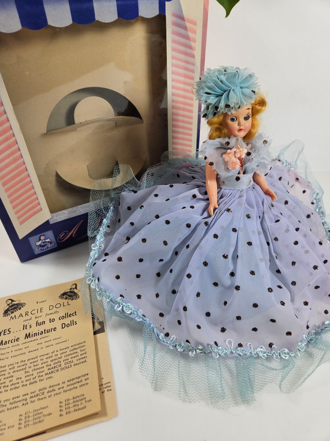 Vtg Marcie Doll in Original Box, #829 Stardust Blue // 7 Inches Tall ...