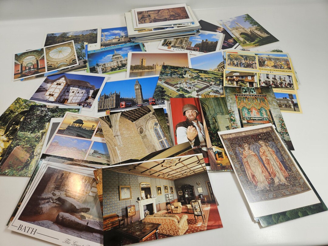 166 Vintage Great Britain Postcards, 161 Unwritten/unused - Etsy