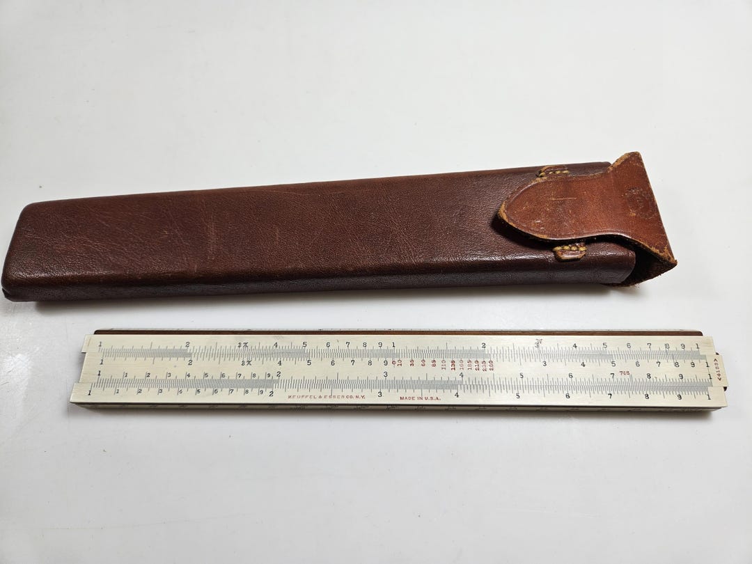 Keuffel & Esser Slide Ruler #4133 in Original Leather Case // Engineer ...