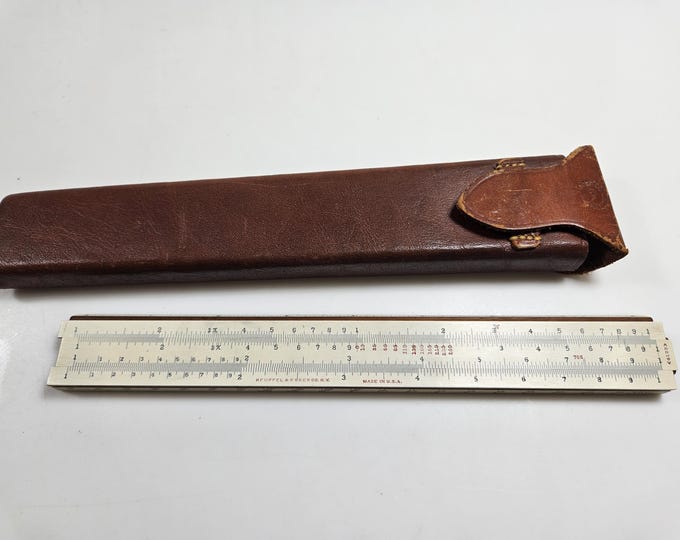 Keuffel & Esser Slide Ruler #4133 in Original Leather Case // Engineer ...