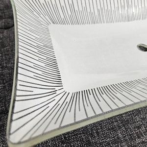 1950s Glass Ceiling Light Fixture Cover, Rectangle 11.75 X 6.5 Inches ...