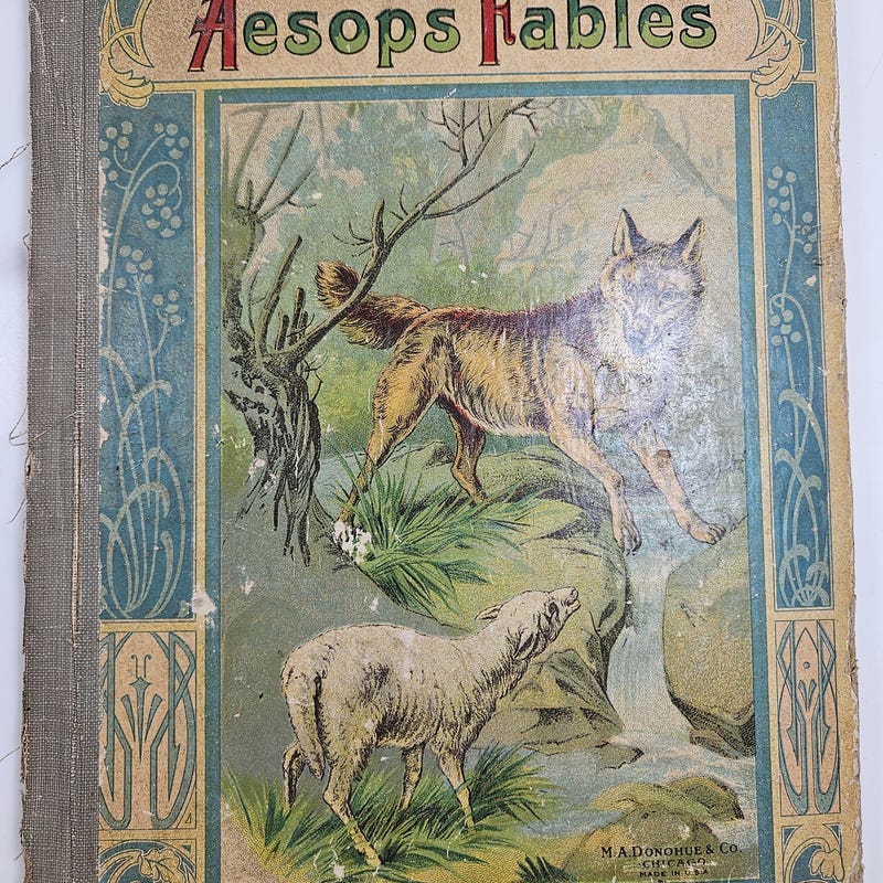 Antique Aesop Fables Book - Etsy