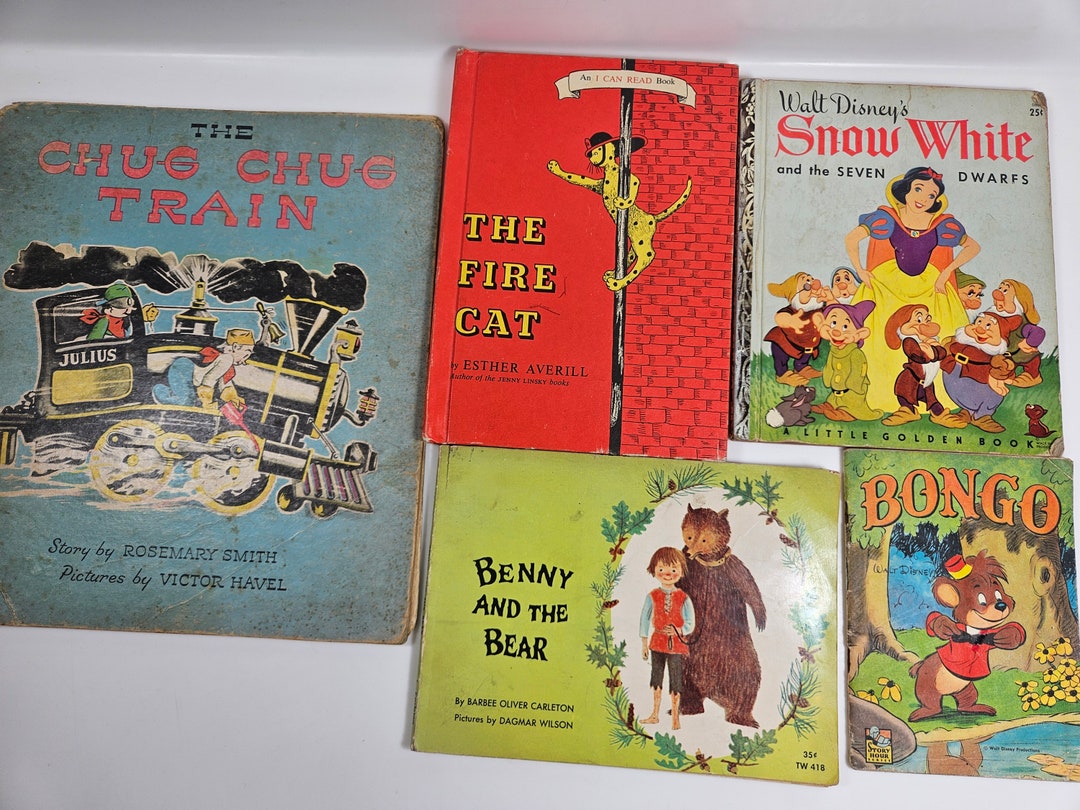 Lot of 5 Vintage Children's Books // Bongo, the Fire Cat, Benny & the ...