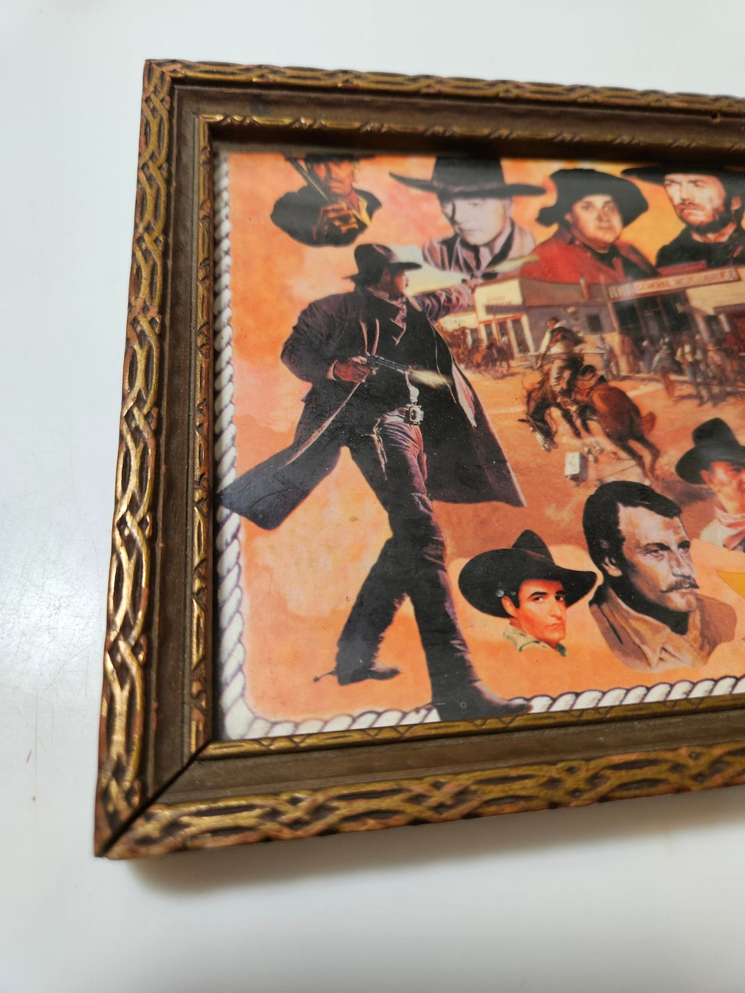 Vtg Rustic Carved Wood Frame for 10x5 Inch Photo - Etsy