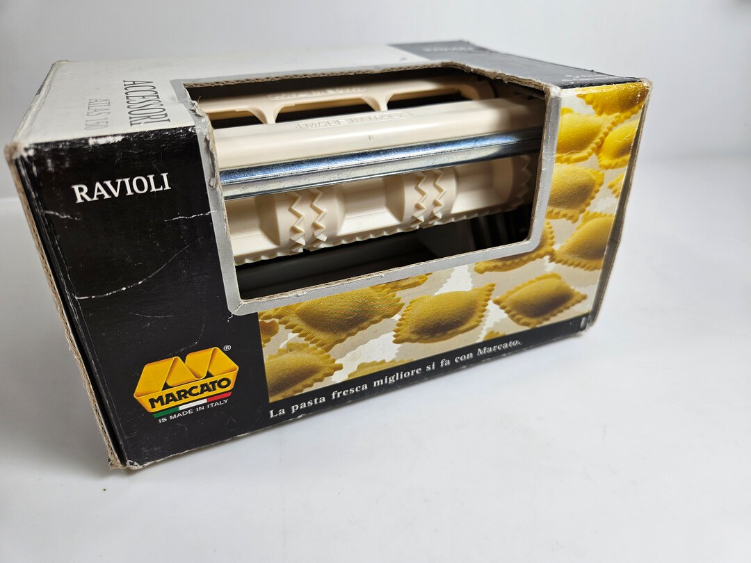 Vtg Marcato Ravioli Maker Attachment in Box // Made in Italy, Stainless ...
