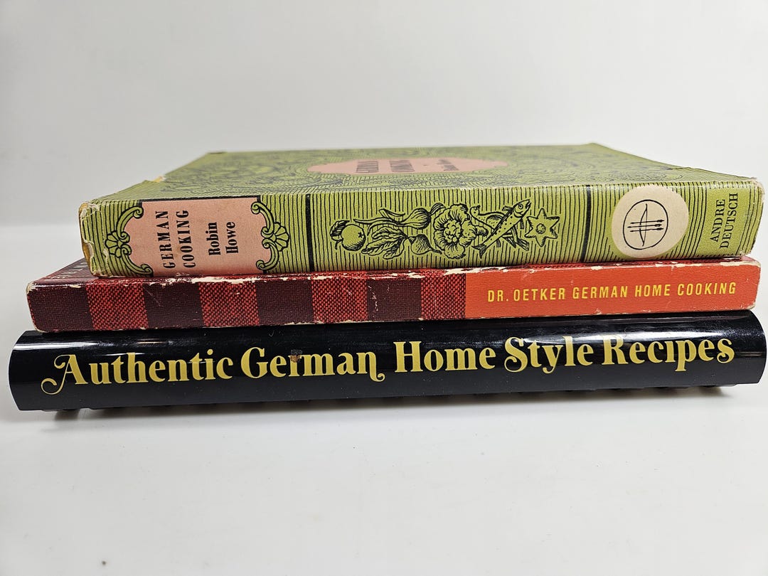 Three Vtg German Cookbooks: 1963 Dr. Oetker German Home Cooking, 1954 ...