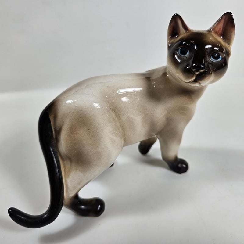 Siamese Cat Statue - Etsy