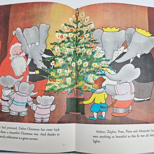 Vtg 1940 Babar and Father Christmas, Hardback Book - Etsy