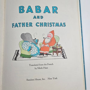 Vtg 1940 Babar and Father Christmas, Hardback Book - Etsy